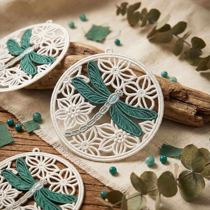 FSL Dragonfly Circle, Harmony of Nature - Free Standing Lace Machine ...