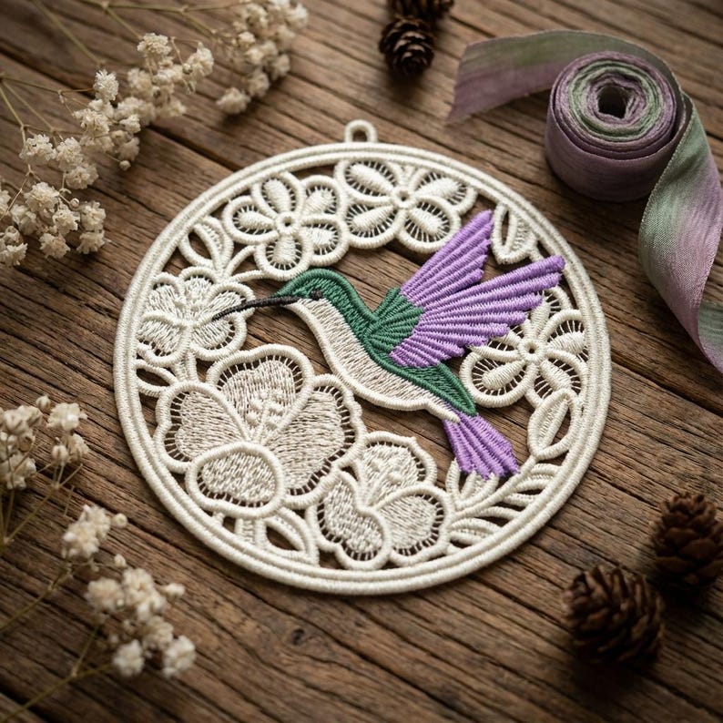 FSL Circular Hummingbird, Graceful Hummingbird - Free Standing Lace ...