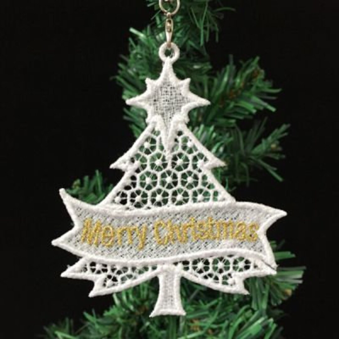 FSL Dazzling Christmas - Tree Free Standing Lace Machine Embroidery ...