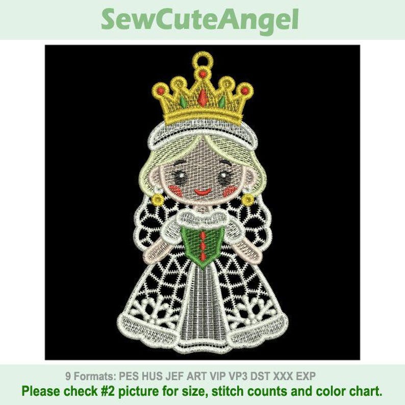 Princess Crown Heart, Little Princess Love, Ro - Free Standing Lace ...