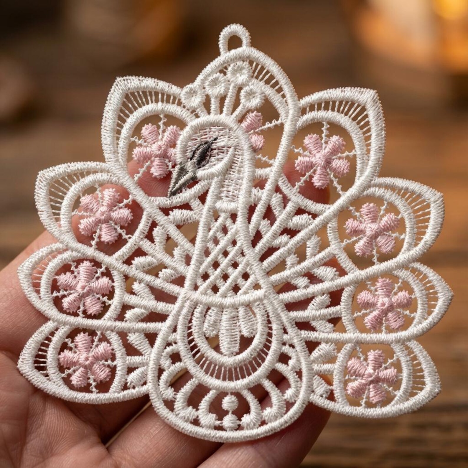 FSL Peacock Elegance, Floral Radiance, Feathered B - Free Standing Lace ...