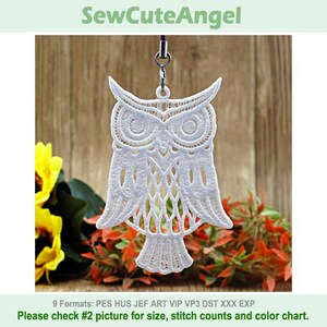 FSL Owl Free Standing Lace Machine Embroidery Designs - Etsy