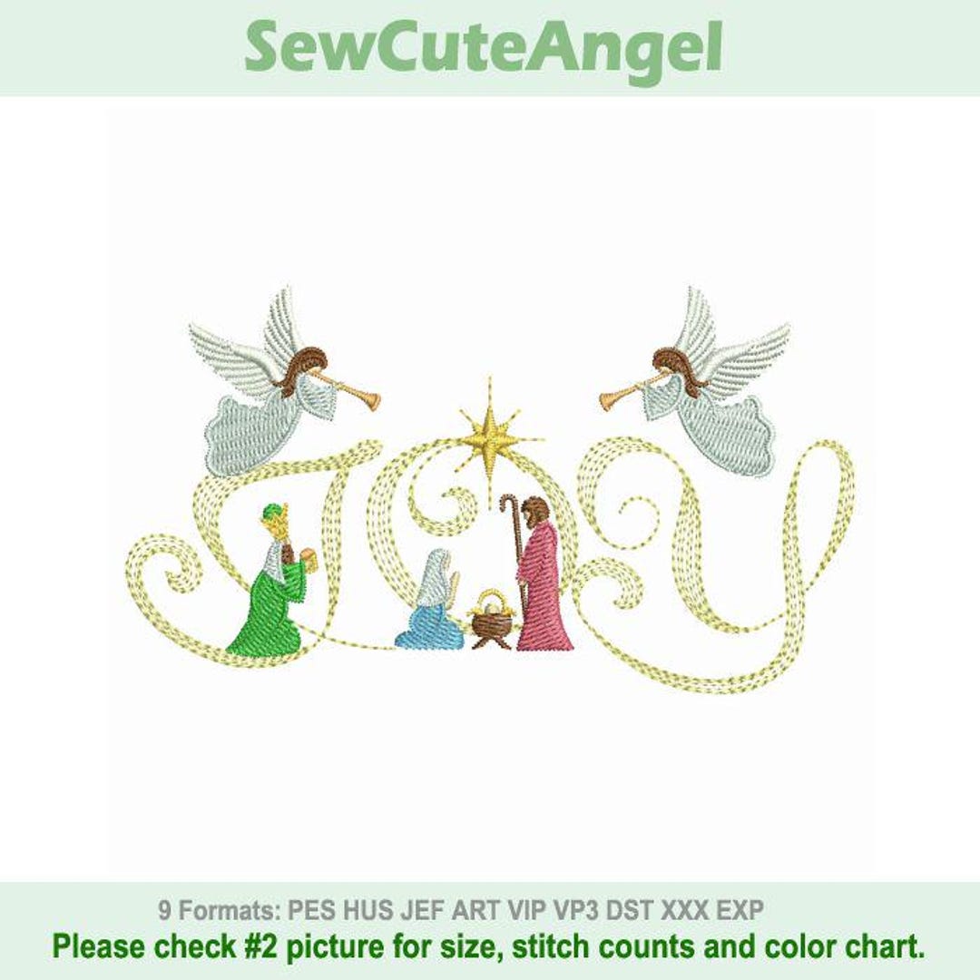 Nativity, Hopeful Angels, Celestial Flight - Machine Embroidery Designs ...