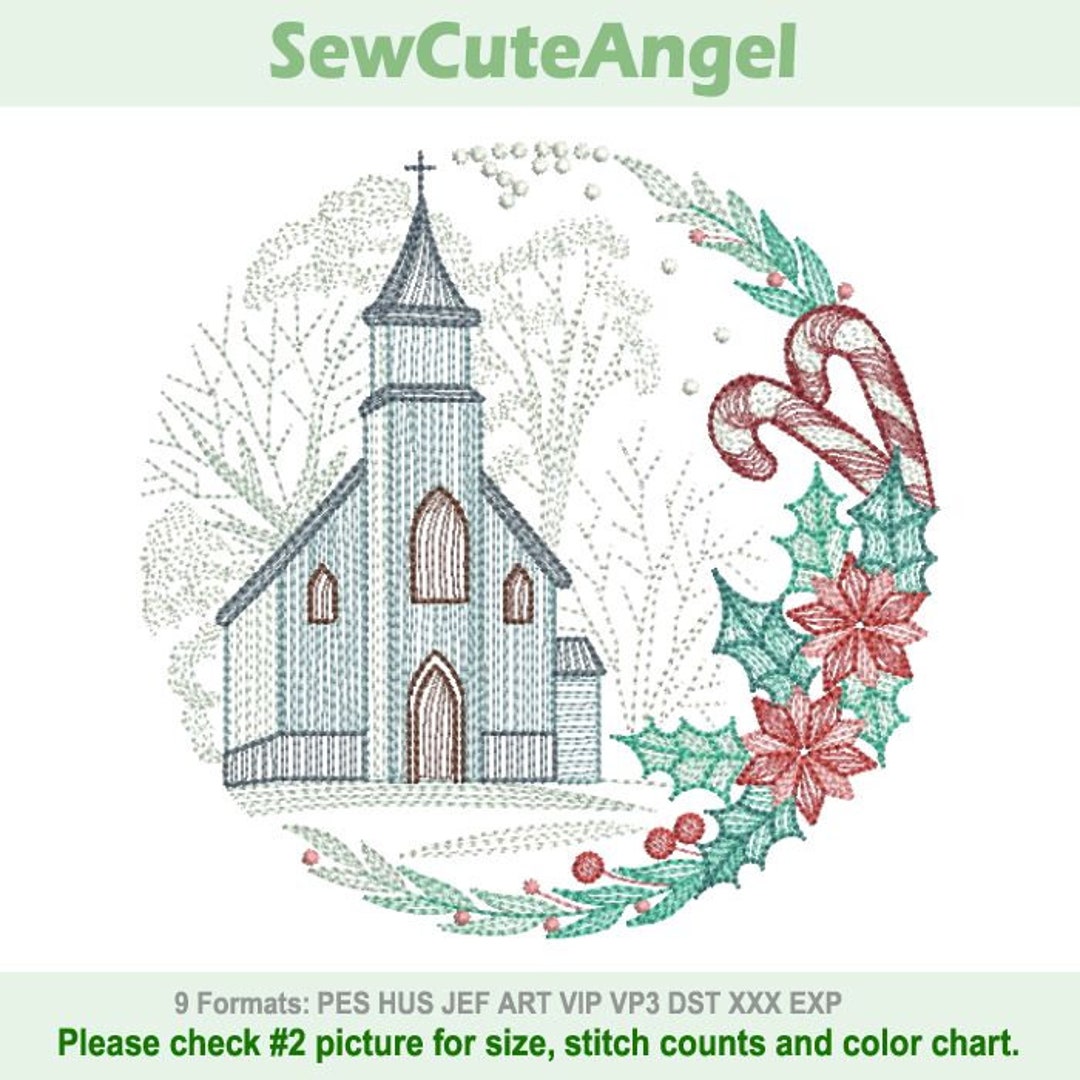 Church - Christmas Wonderland - Machine Embroidery Designs Embroidery ...