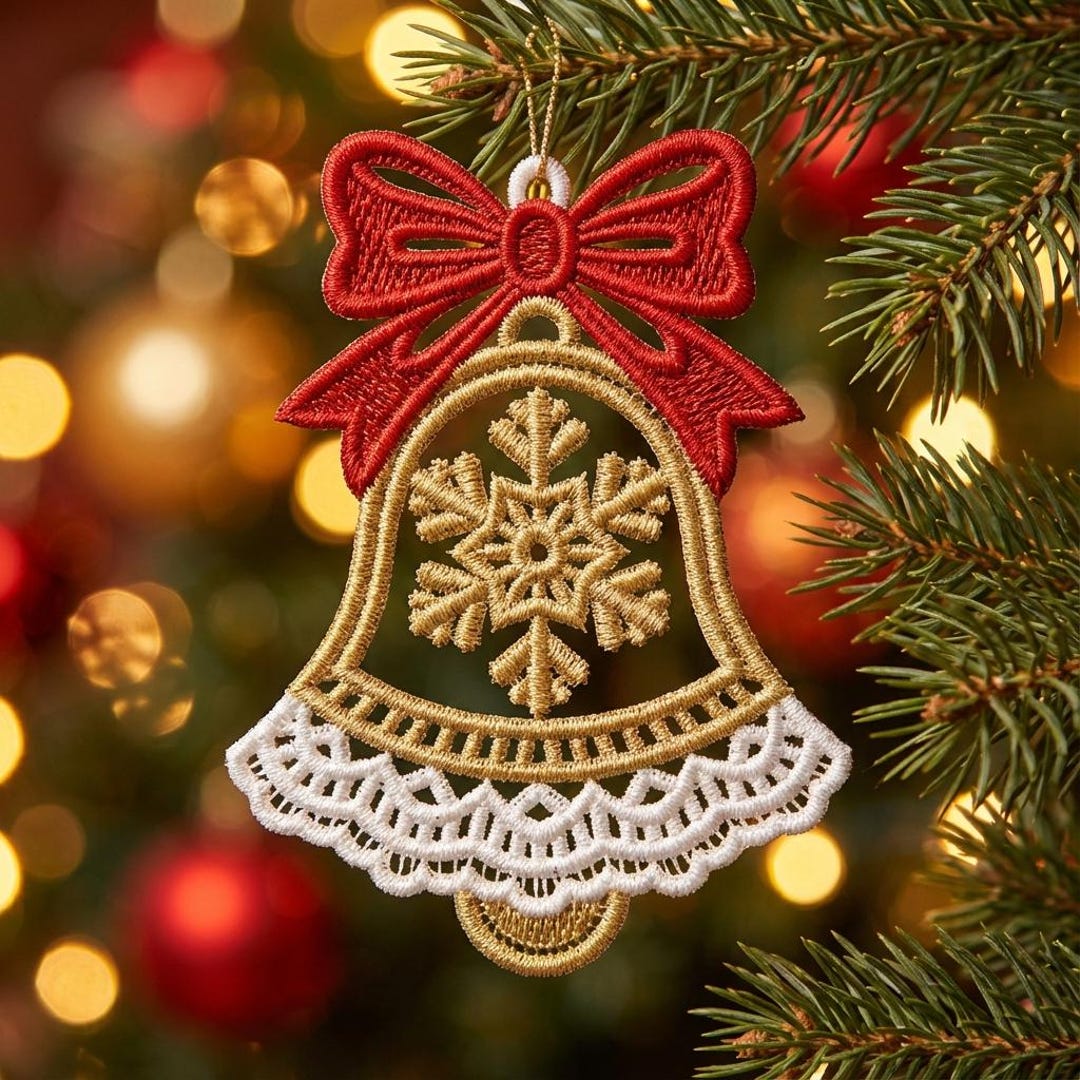 FSL Christmas Bell - Free Standing Lace Machine Embroidery Designs ...