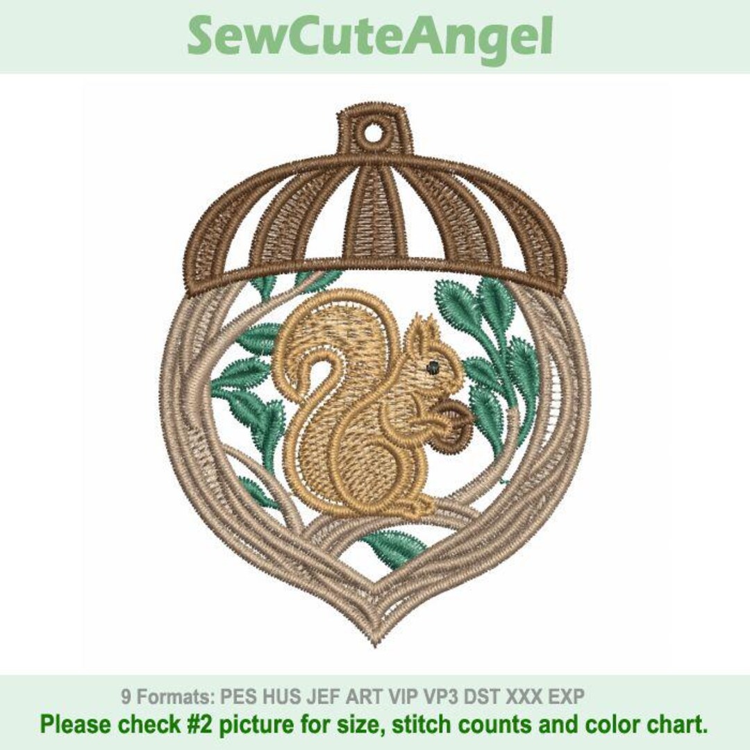 FSL Woodland Squirrel - Free Standing Lace Machine Embroidery Designs ...