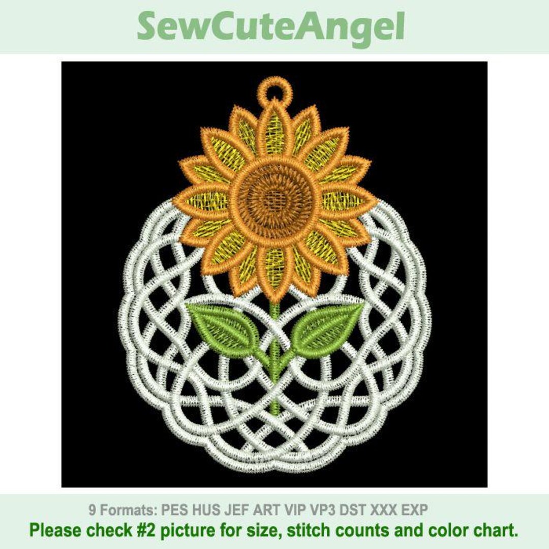 FSL Celtic Sunflower - Free Standing Lace Machine Embroidery Designs ...