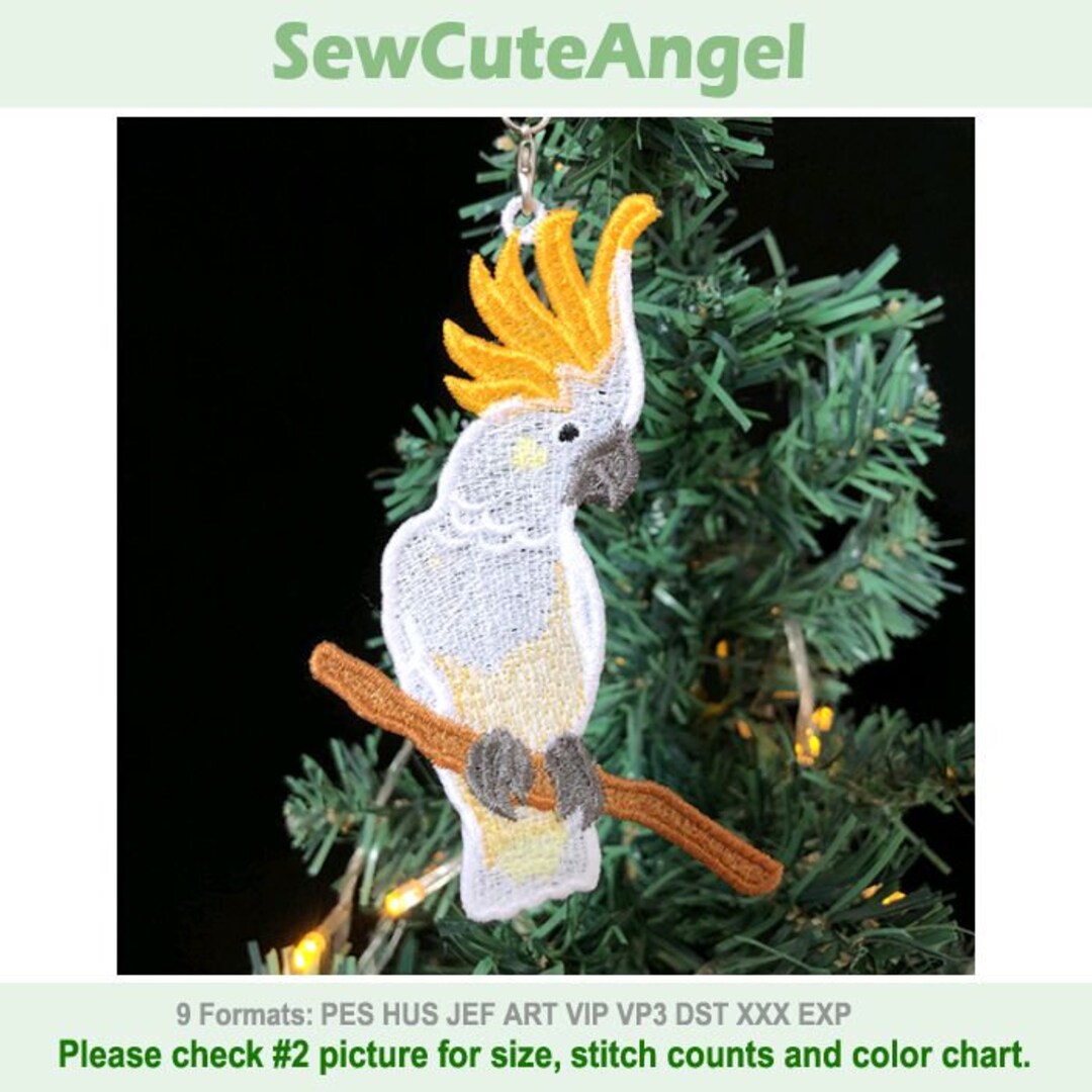 FSL Colorful Parrot - Sulfur Crested Cockatoo - Free Standing Lace ...