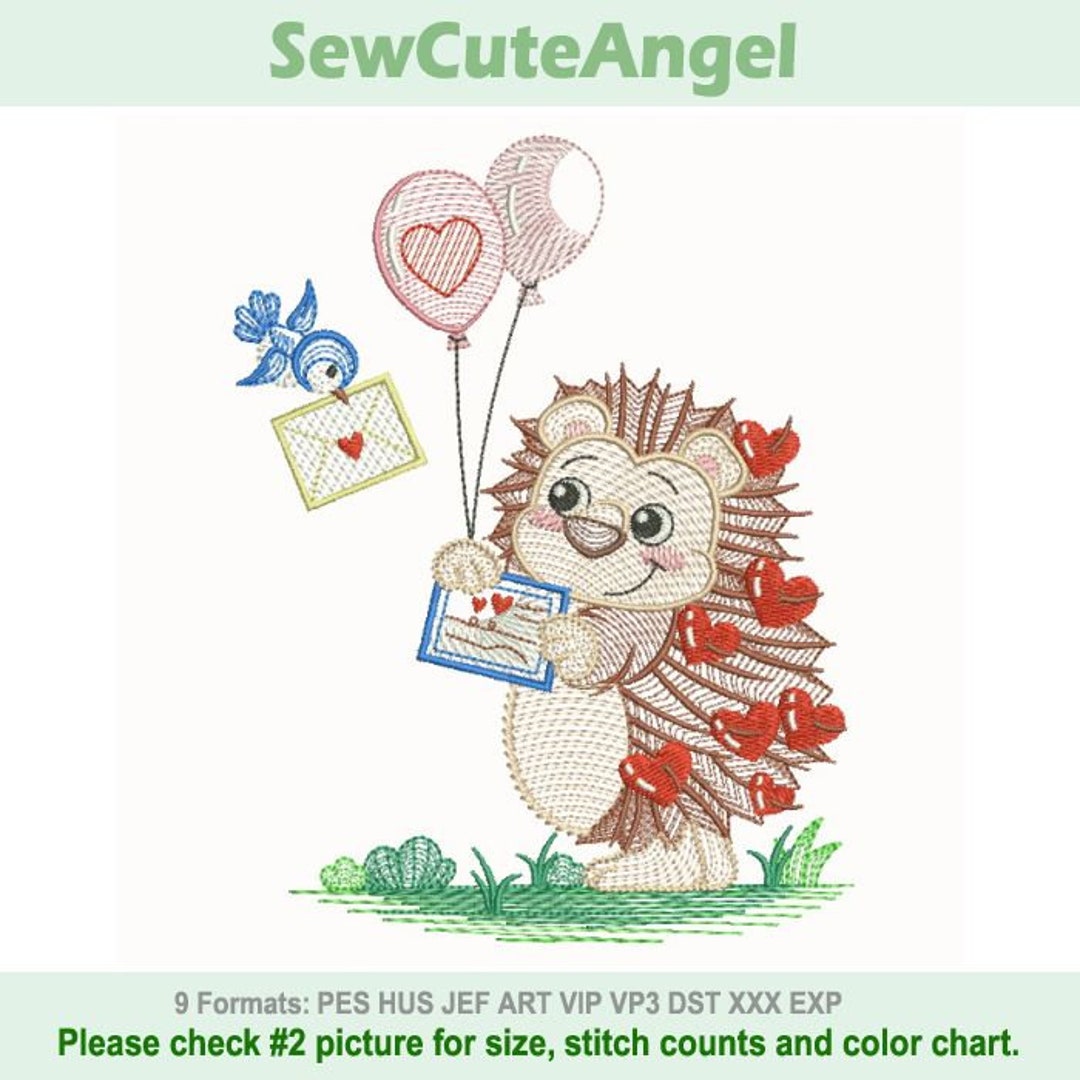 Valentines Critters Machine Embroidery Designs Instant Download 5x5 6x6 8x8 Hoop APE3416-010 - Etsy