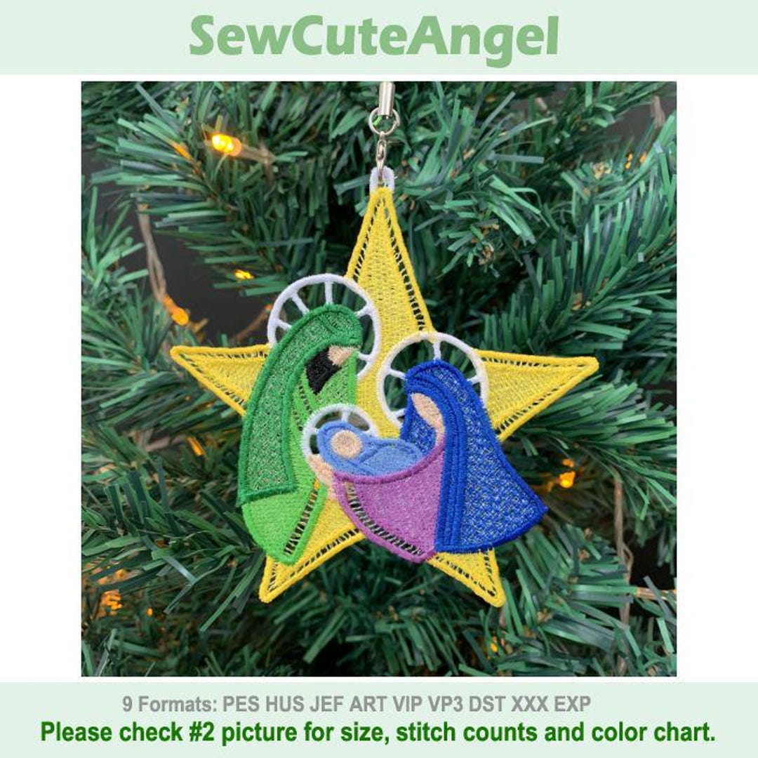 FSL Nativity, Star - Free Standing Lace Machine Embroidery Designs ...