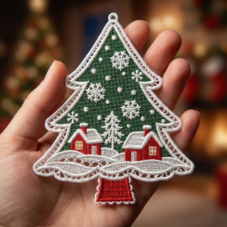 FSL Christmas Tree, Red House, Snowflake, Festive Deco - Free Standing ...