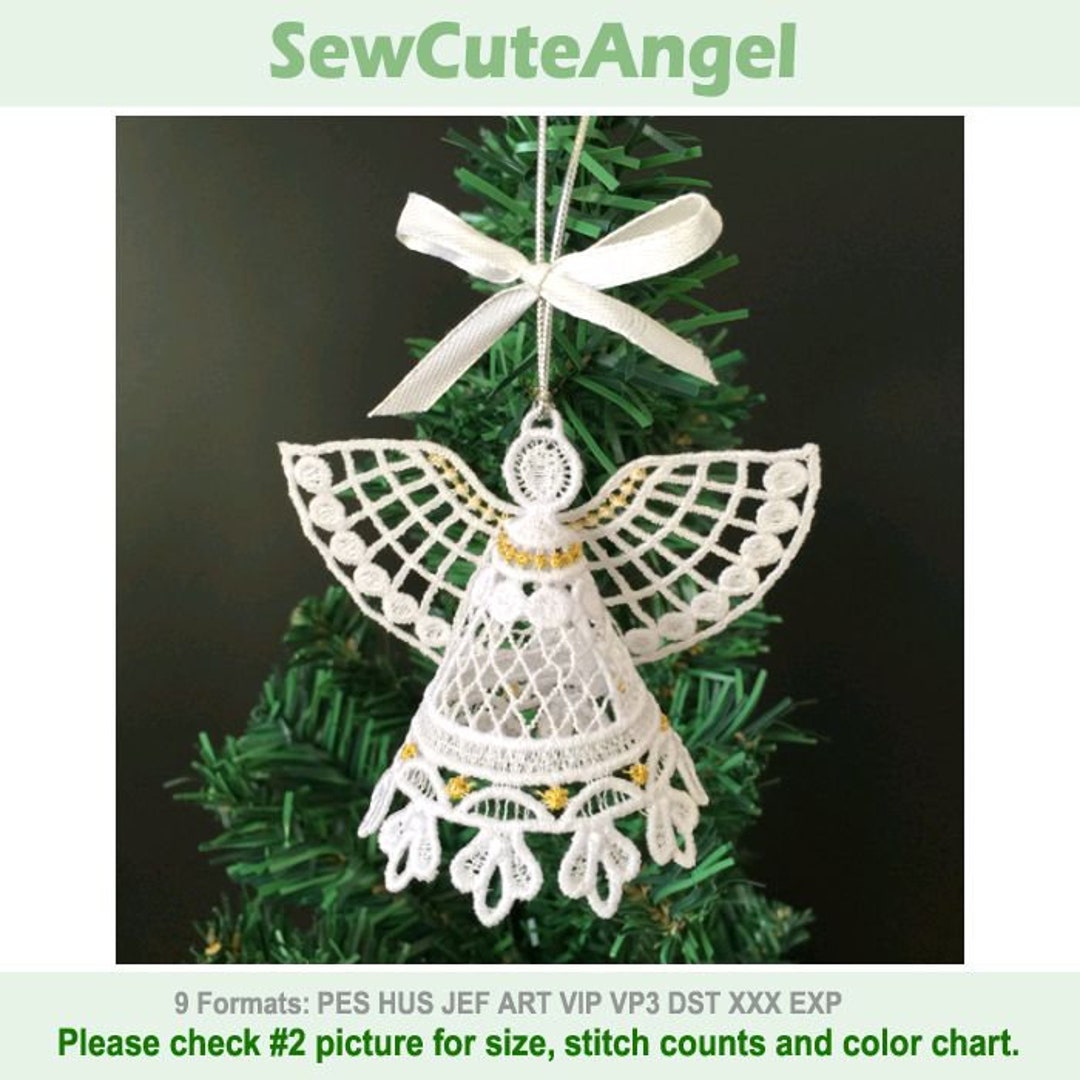 3D FSL Angel Machine Embroidery Designs Instant Download 5x7 Hoop ...