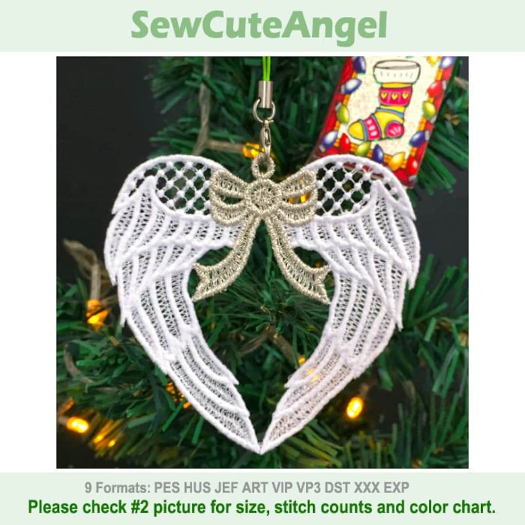 FSL Angel Wings Heart - Free Standing Lace Machine Embroidery Designs ...