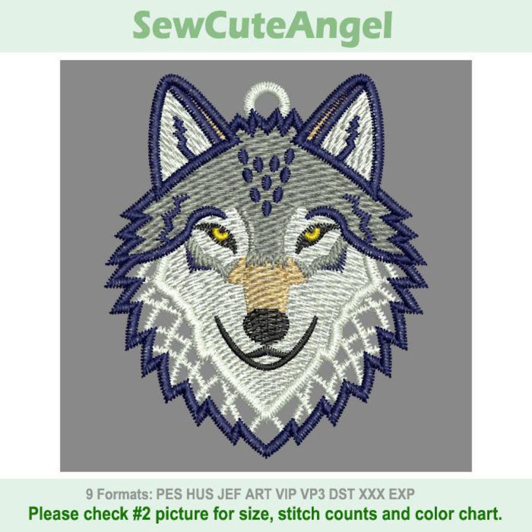 Wolf Spirit Charm, Lupine Medallion, Forest Gu - Free Standing Lace ...