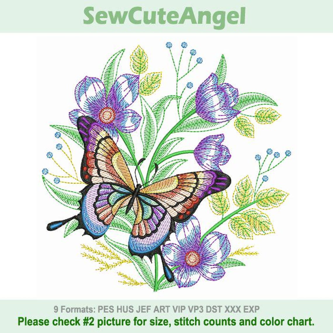 Vibrant Wings, Floral Harmony, Butterfly Among Blossoms - Machine ...