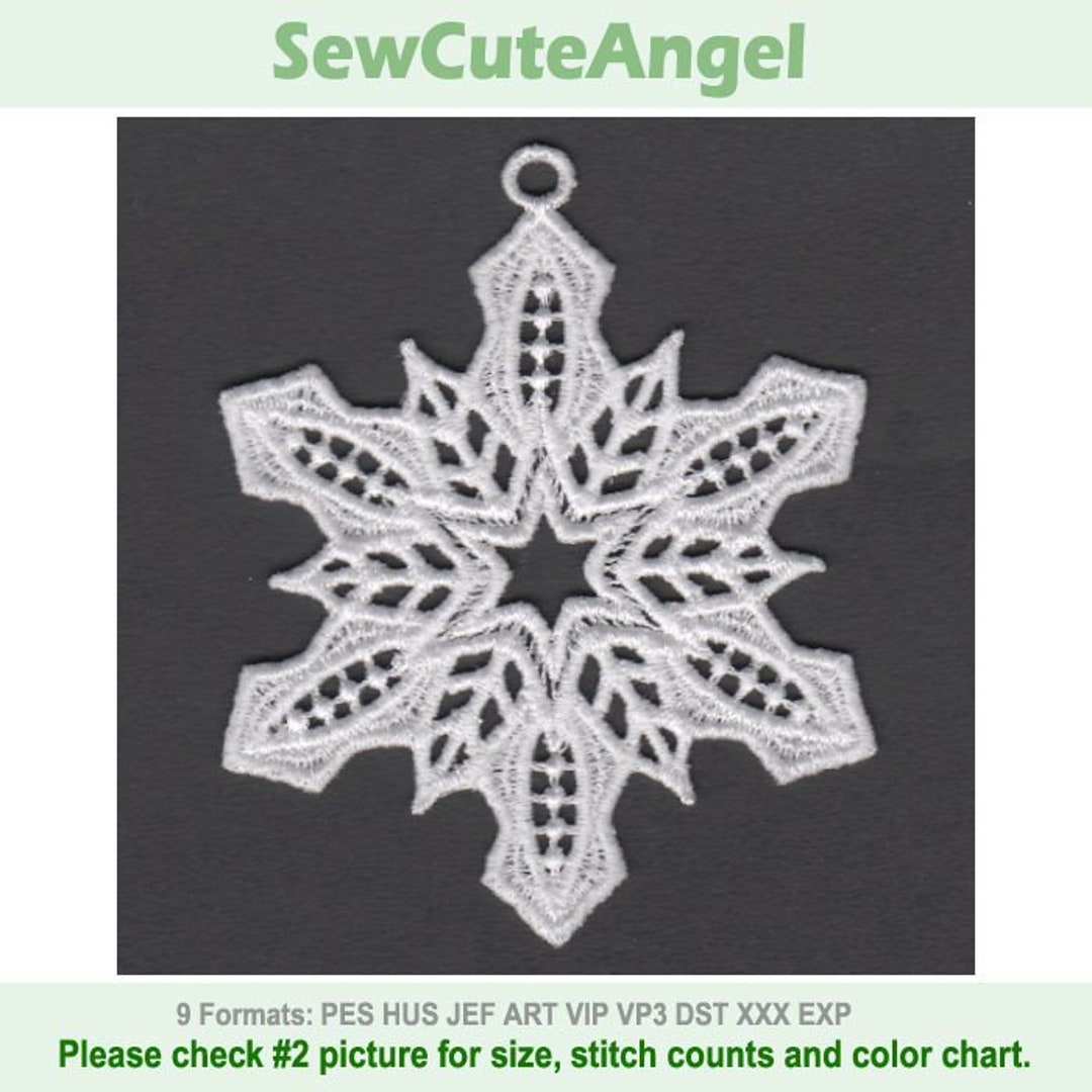 FSL Snowflakes 10 - Free Standing Lace Machine Embroidery Designs ...