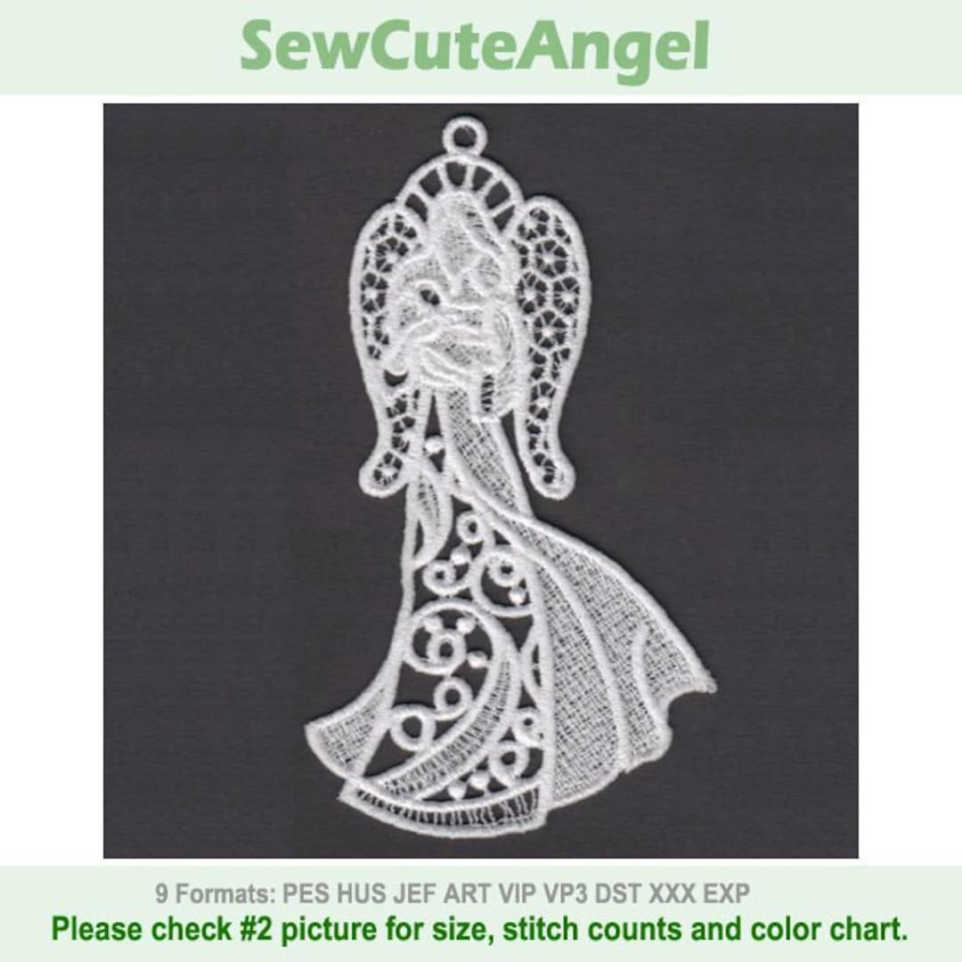 FSL Angel - Free Standing Lace Machine Embroidery Designs Instant ...