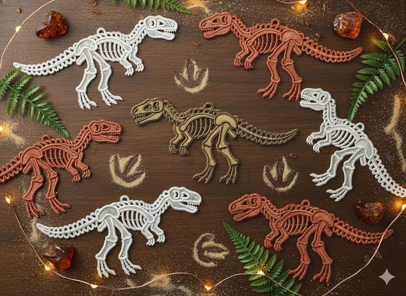 FSL Dino Skeleton - Free Standing Lace Machine Embroidery Designs ...