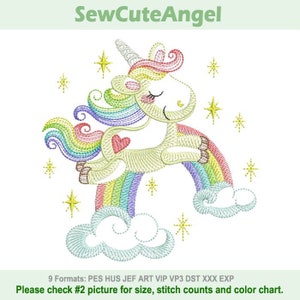 Cute Unicorn - Machine Embroidery Designs Instant Download 5x5 6x6 8x8 ...