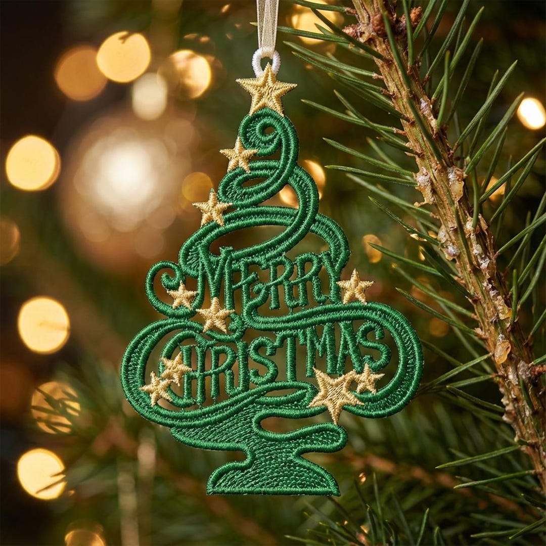 FSL Christmas Tree, Merry Christmas, FSL Ornament - Free Standing Lace ...