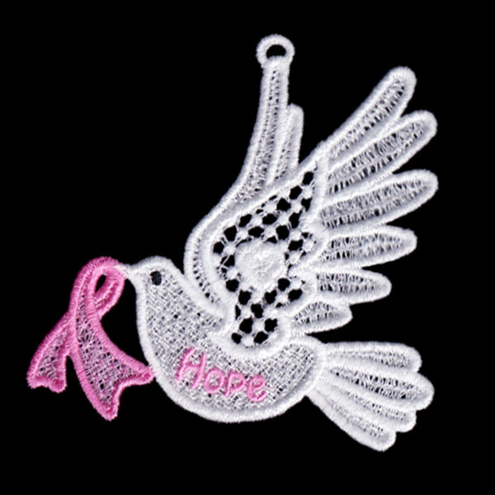 FSL Pink Ribbon Dove - Free Standing Lace Machine Embroidery Designs ...
