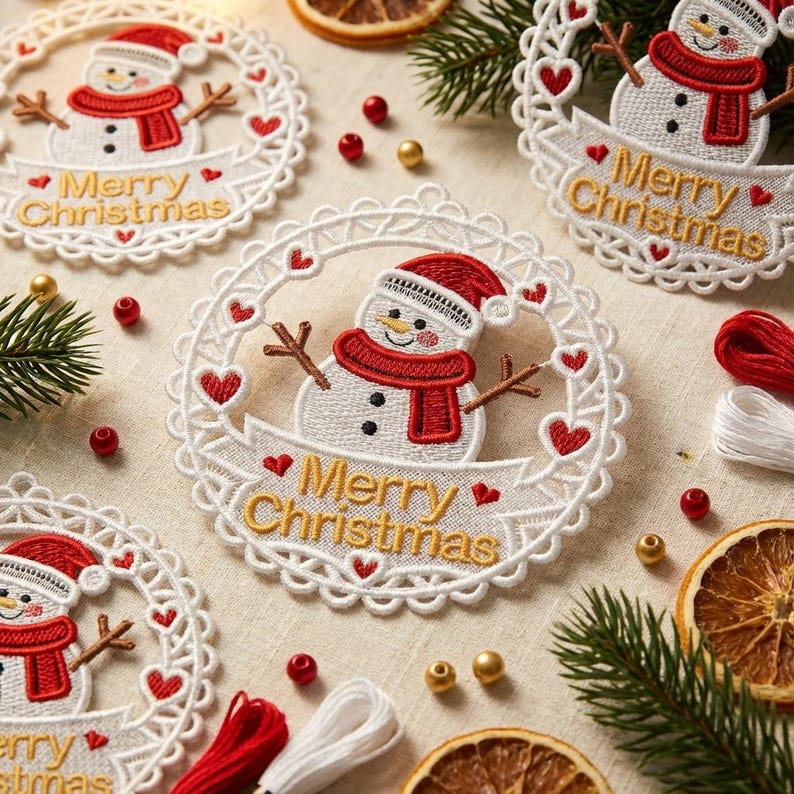 FSL Snowman Wreath, Winter Wonderland, Frosty Frie - Free Standing Lace ...