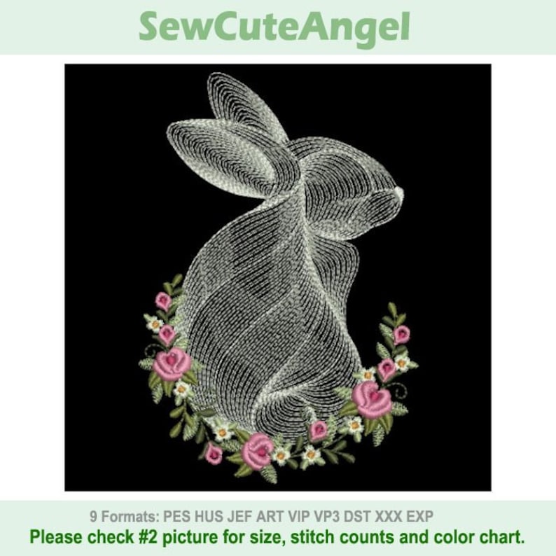 The Beauty of Whitework - Bunny - Machine Embroidery Designs Instant ...