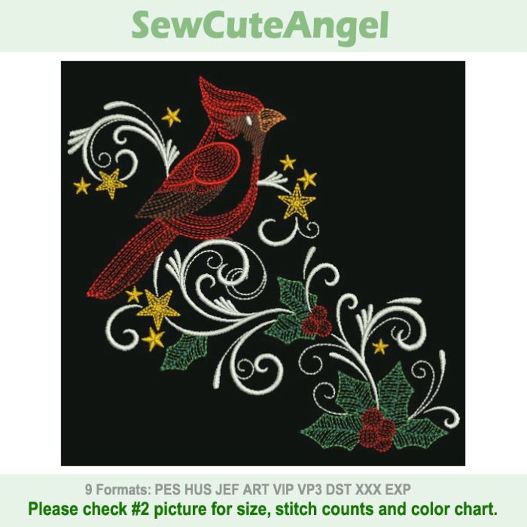 Cardinal - the Magic of Christmas - Machine Embroidery Designs ...