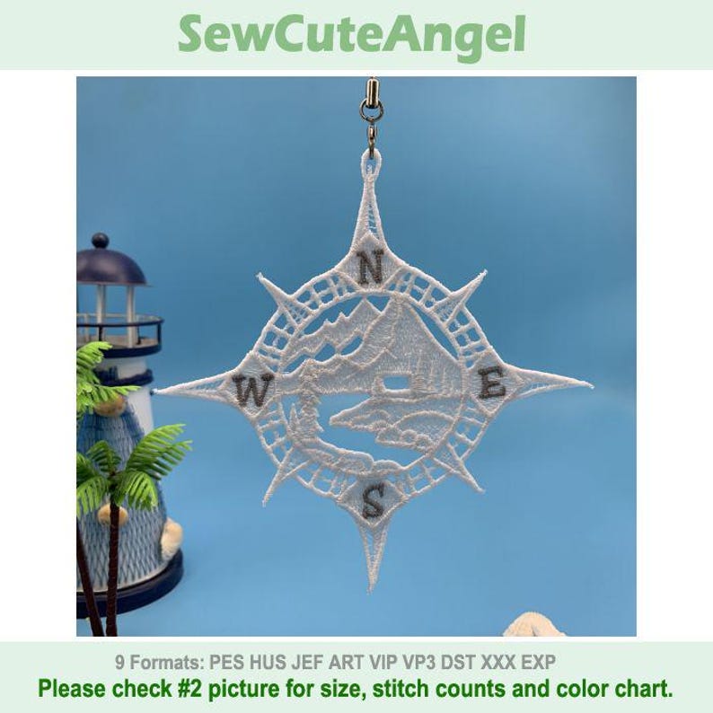 FSL Compass, Nautical Adventure, Coastal Compass - Free Standing Lace ...