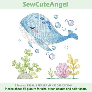 Tropical Friends Whale - Machine Embroidery Designs Instant Download ...