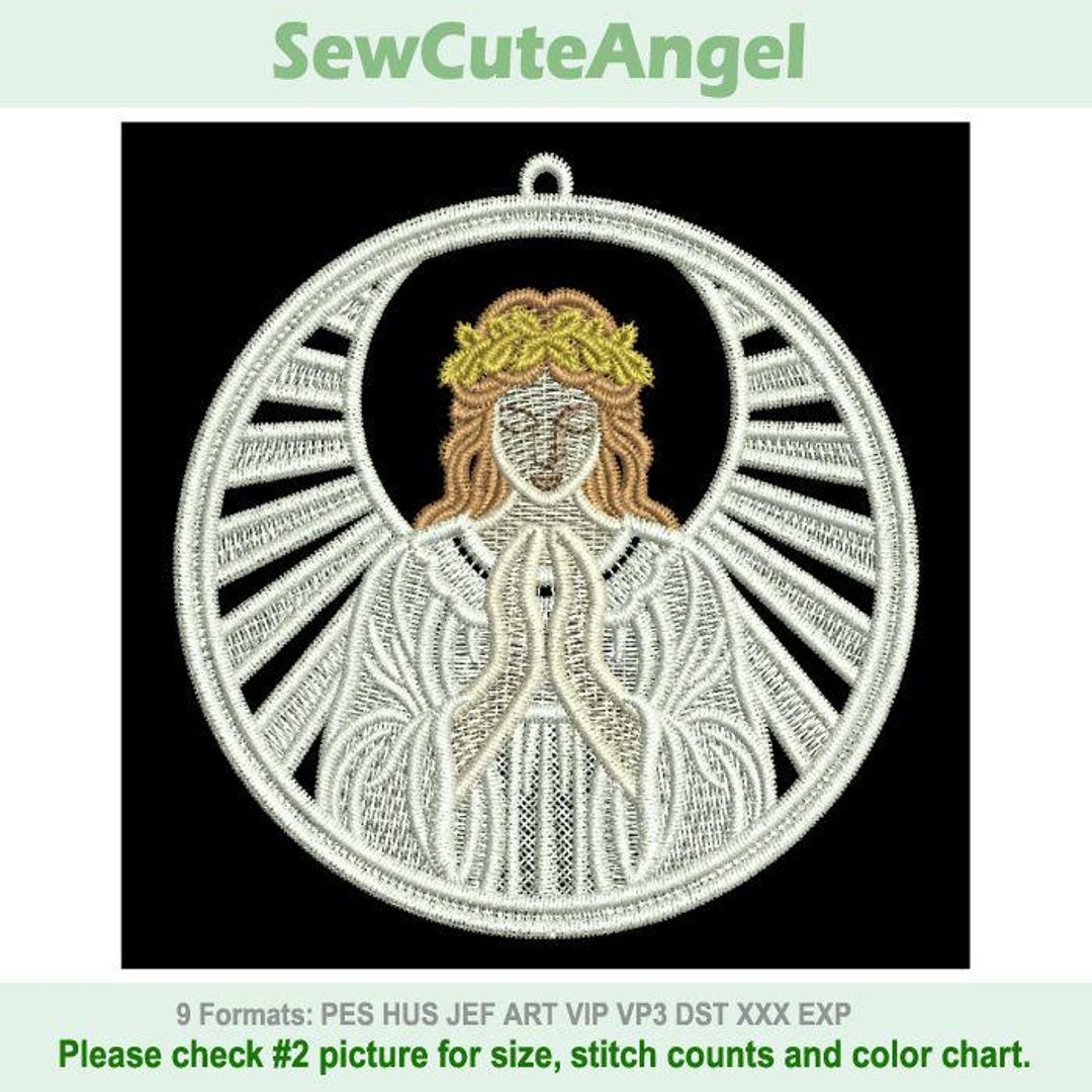 FSL Angel Ornament - Free Standing Lace Machine Embroidery Designs ...