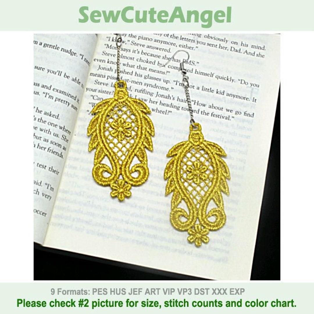 FSL Golden Earrings - Free Standing Lace Machine Embroidery Designs ...