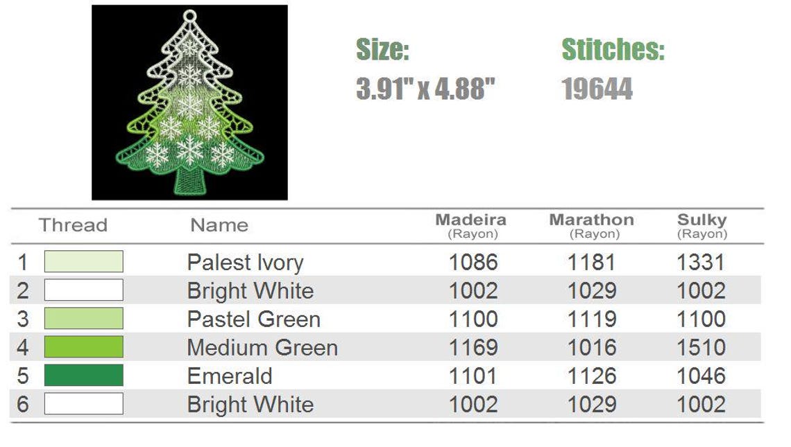 FSL Christmas Tree - Free Standing Lace Machine Embroidery Designs ...