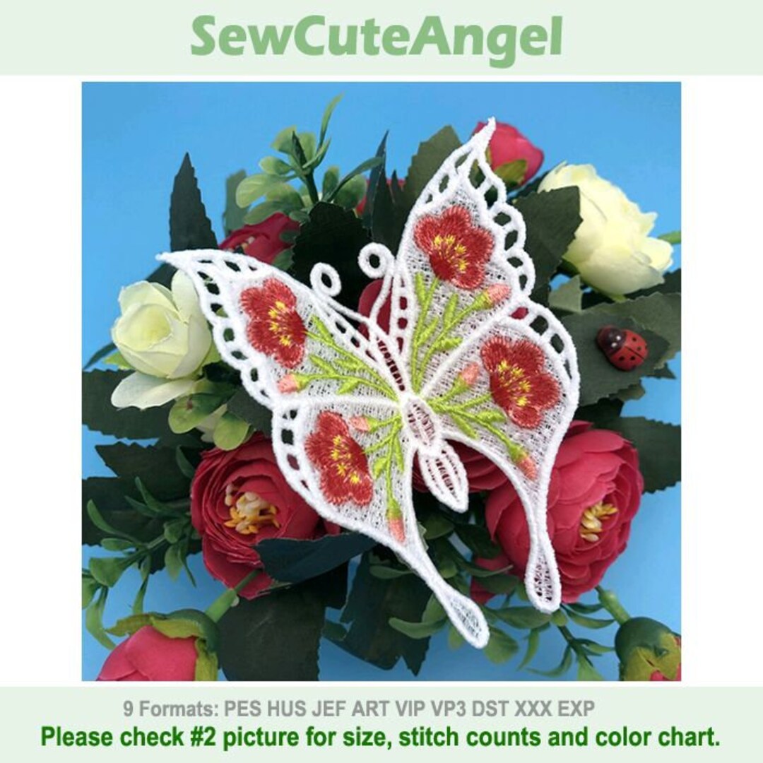 FSL Spring Butterfly - Free Standing Lace Machine Embroidery Designs ...