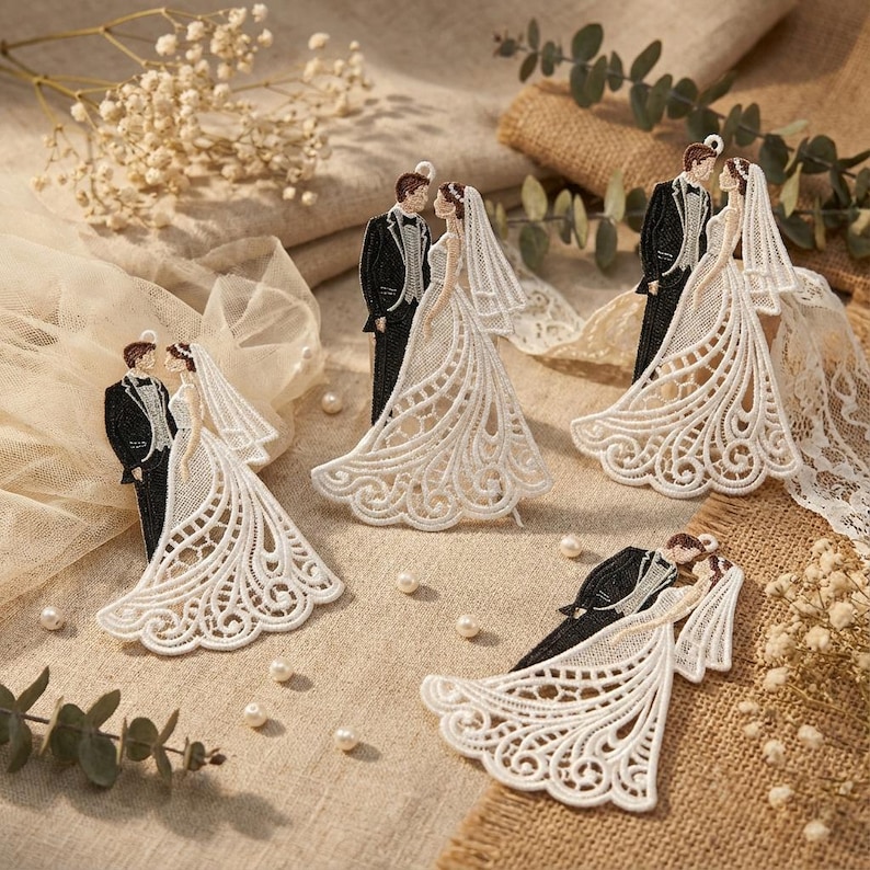 FSL Elegant Couple, Romantic Wedding - Free Standing Lace Machine ...