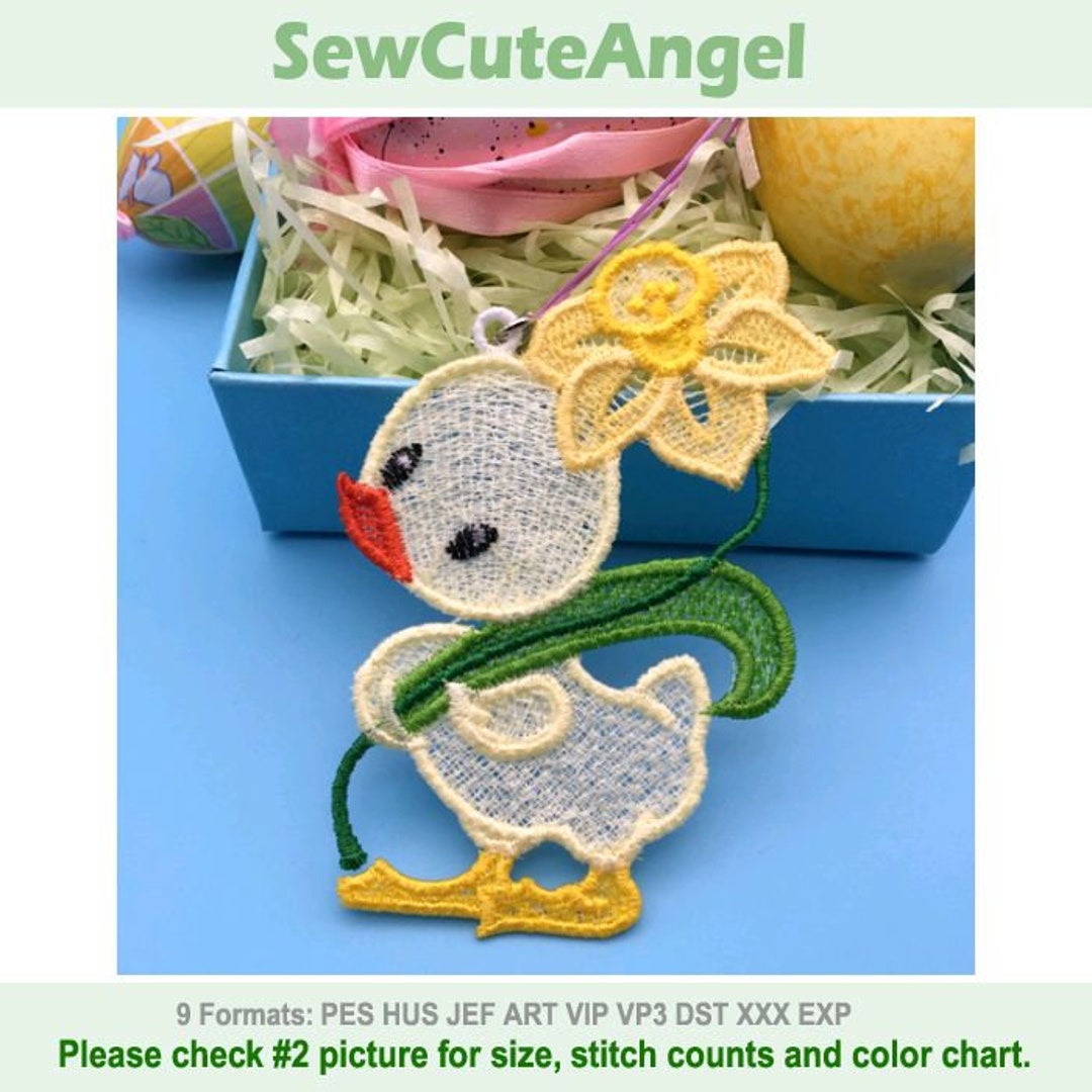 FSL Easter Duck - Free Standing Lace Machine Embroidery Designs Instant ...