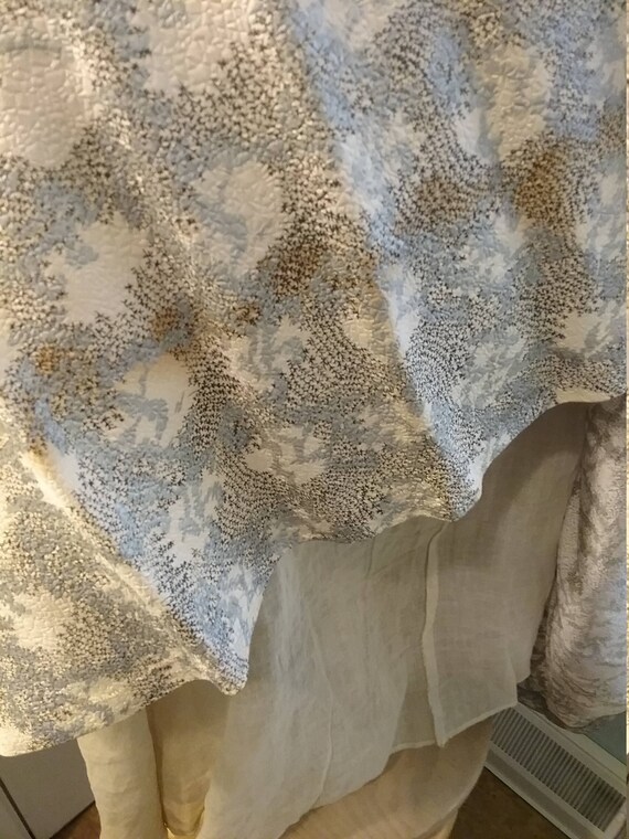 1950s 50s Silver Metallic party dress with rhinestone… - Gem