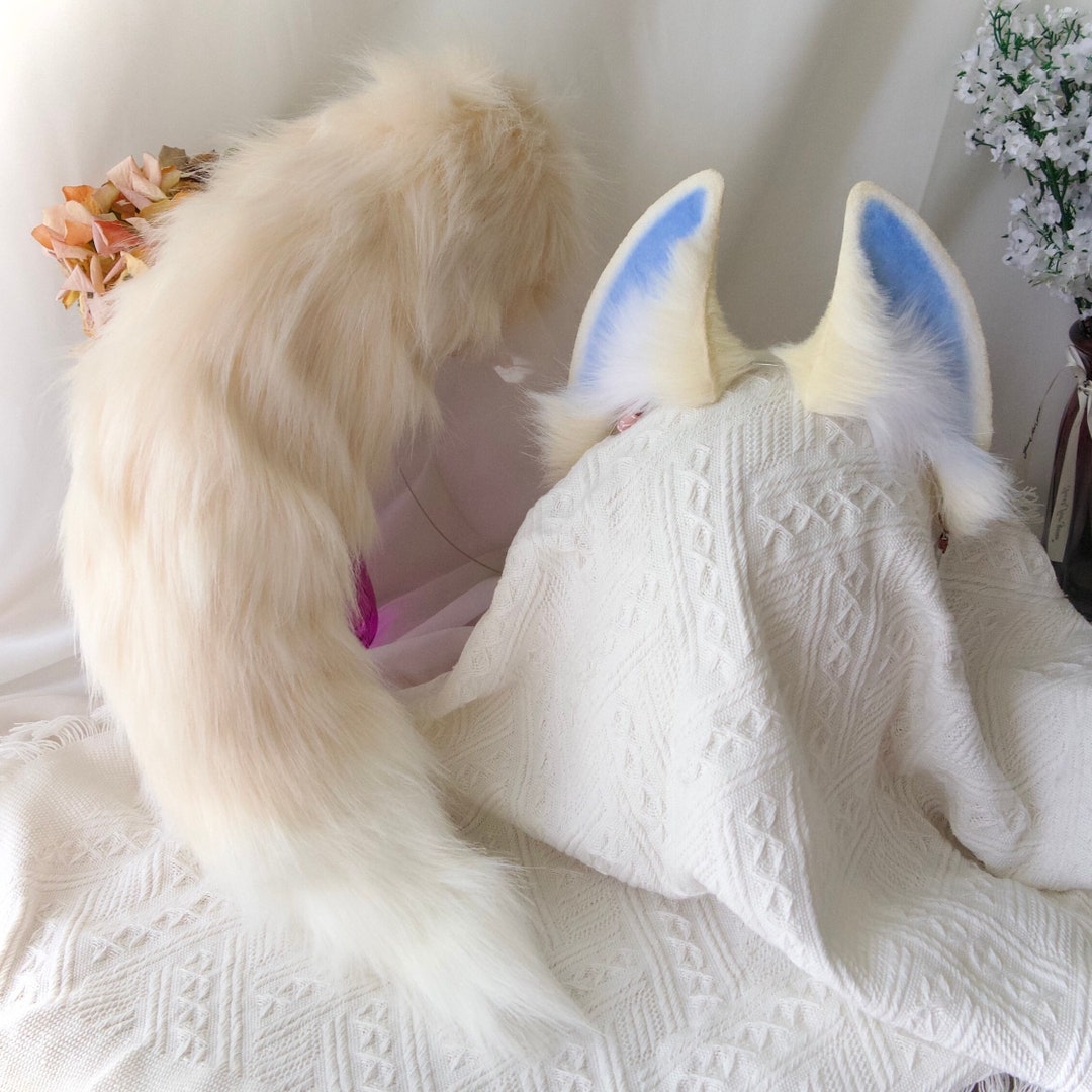 Fuwawa Ears and Tail Set Fuwawa Abyssgard Virtual Youtuber Cosplay - Etsy