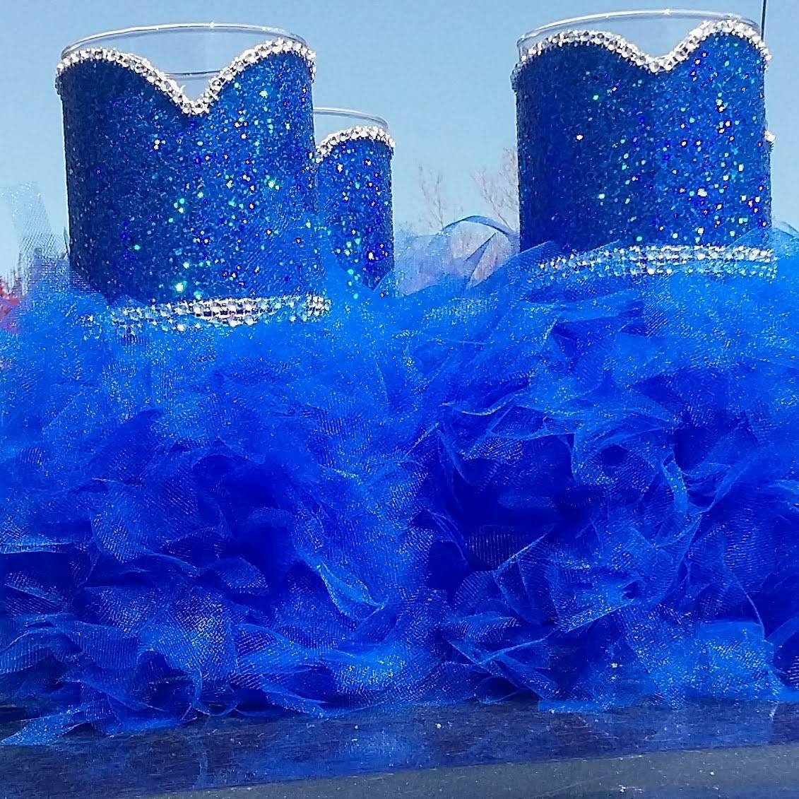 Royal Blue Wedding Centerpiece Vase Royalty blue wedding | Etsy