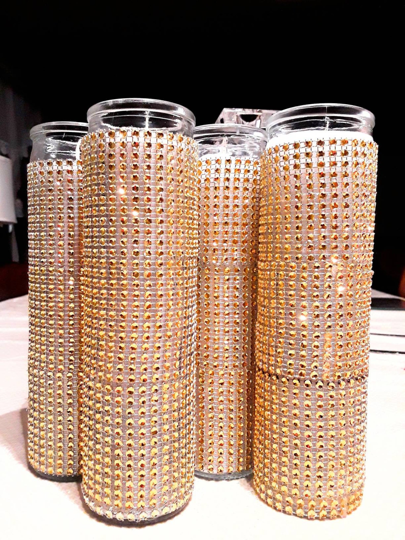 3 Bling Centerpiece Candles Sparkle 3 Piece Candle Candles - Etsy