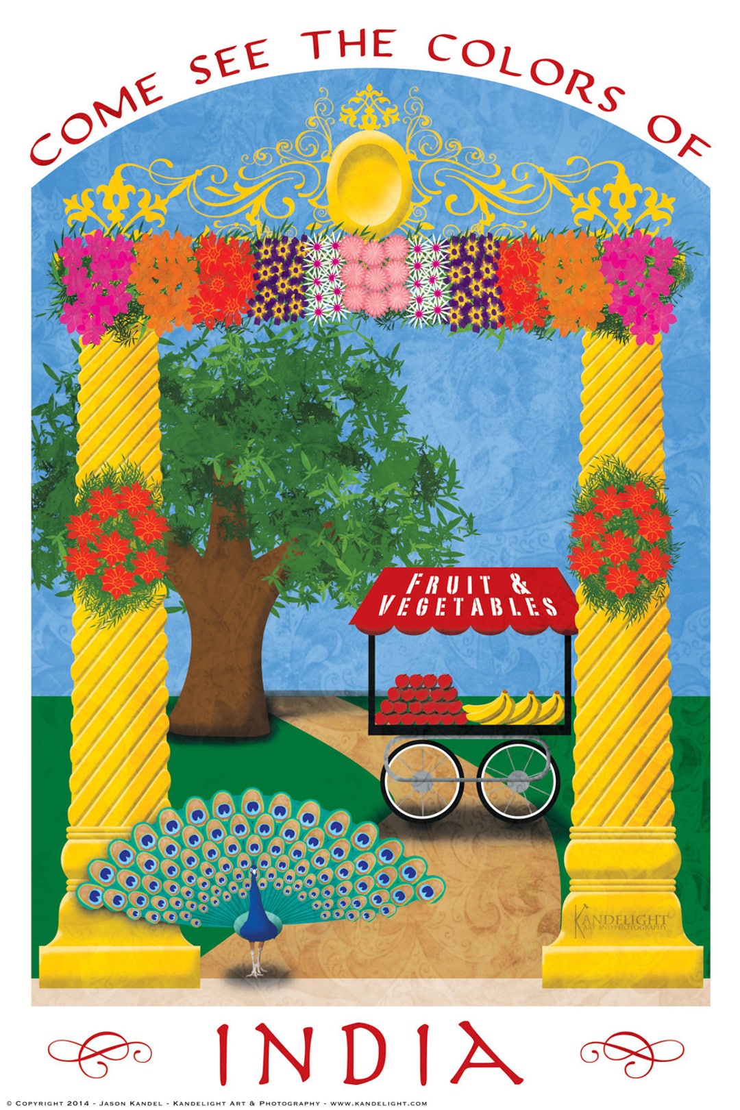 India Vintage Style Travel Poster - Etsy