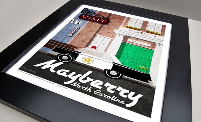 Mayberry Vintage Style Travel Poster - Etsy