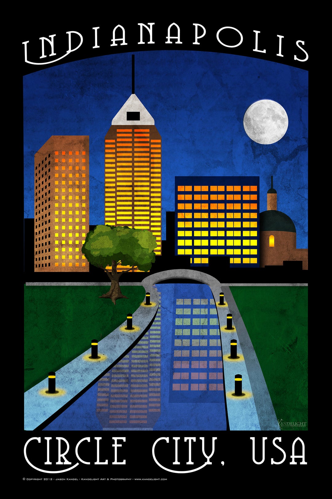 Indianapolis Vintage Style Travel Poster - Etsy