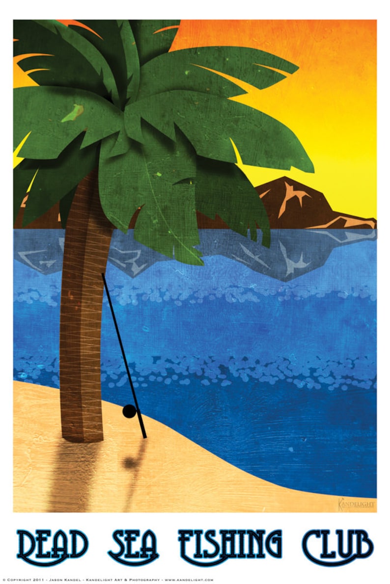 Dead Sea Vintage Style Travel Poster - Etsy