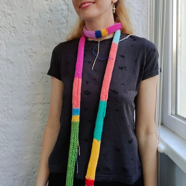 Knitted Scarf - Etsy