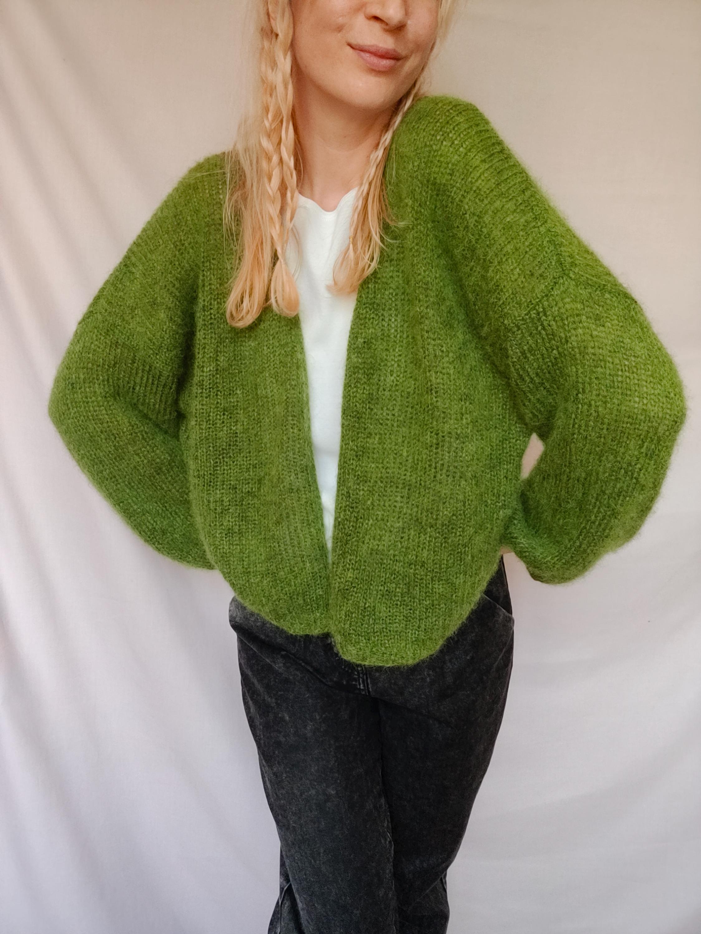 Hand-knitted Alpaca Cardigan, Soft and Fluffy, With an Open Front - Etsy