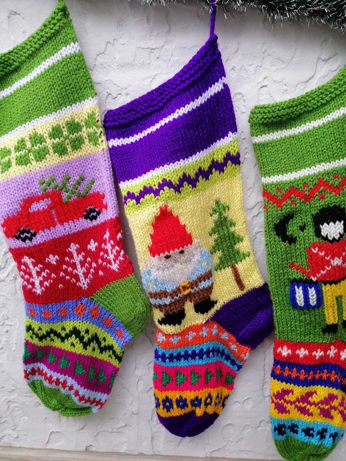 Hand Knit Christmas Stockings Kits | Etsy