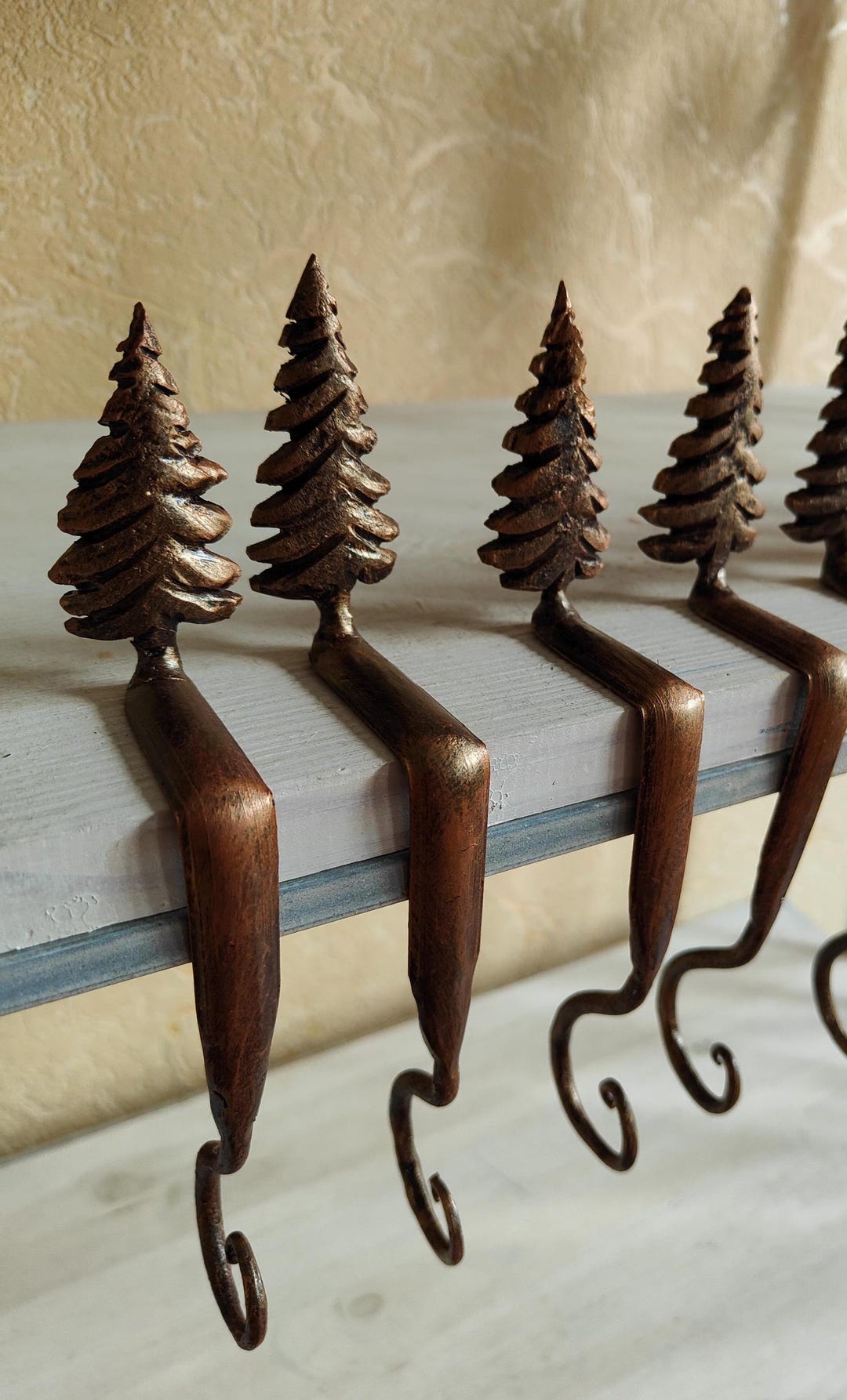 Price for 1 Metal Christmas Stocking Holder, Rustic Christmas Holder ...