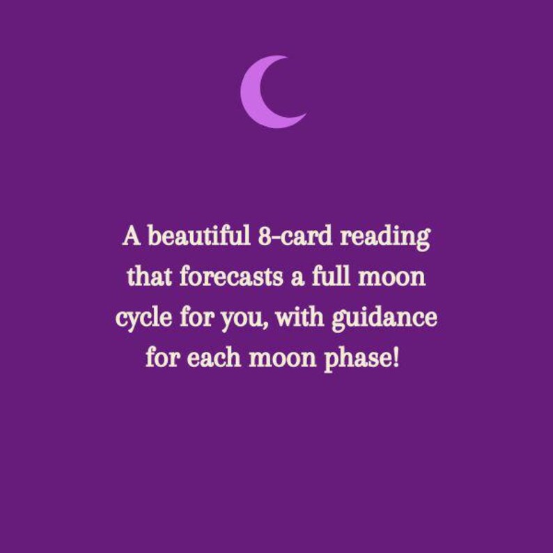 Moon Phases Reading/ Moon Tarot Full Moon Tarot Divine Feminine Reading ...