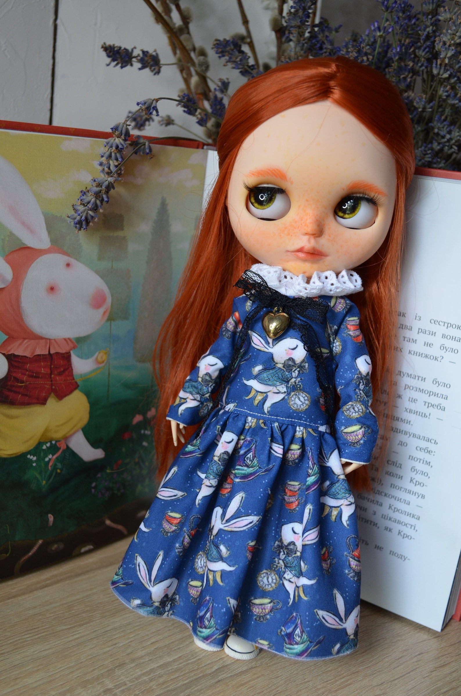 Vintage long Blythe doll blue dress Blythe clothes Boho | Etsy